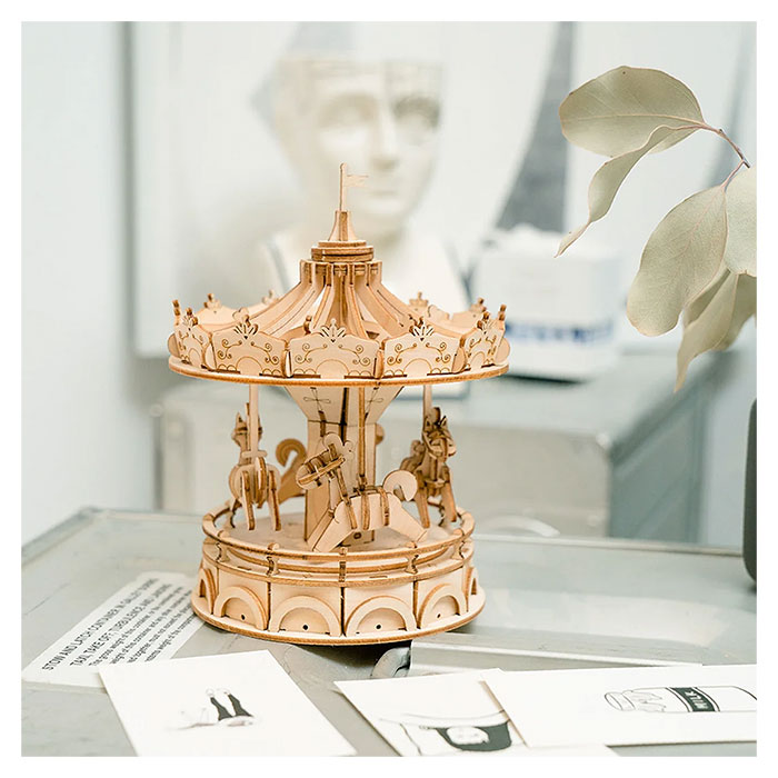 3D Wooden Puzzle - Merry-Go-Round - Tradeopia Corp.