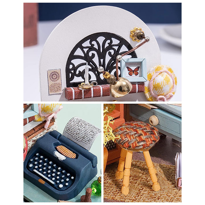 Record Mood DIY Miniature Dollhouse Kit Wooden Tiny Building Study Kit - Tradeopia Corp.