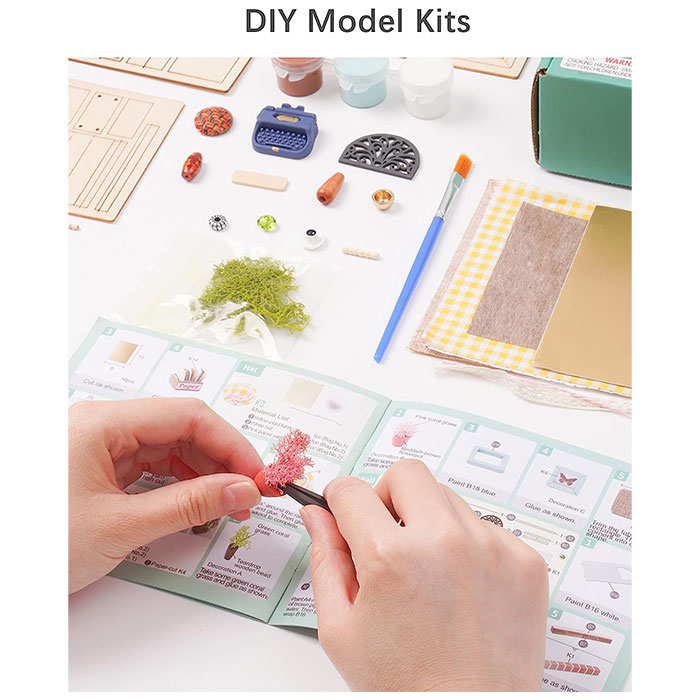 Record Mood DIY Miniature Dollhouse Kit Wooden Tiny Building Study Kit - Tradeopia Corp.