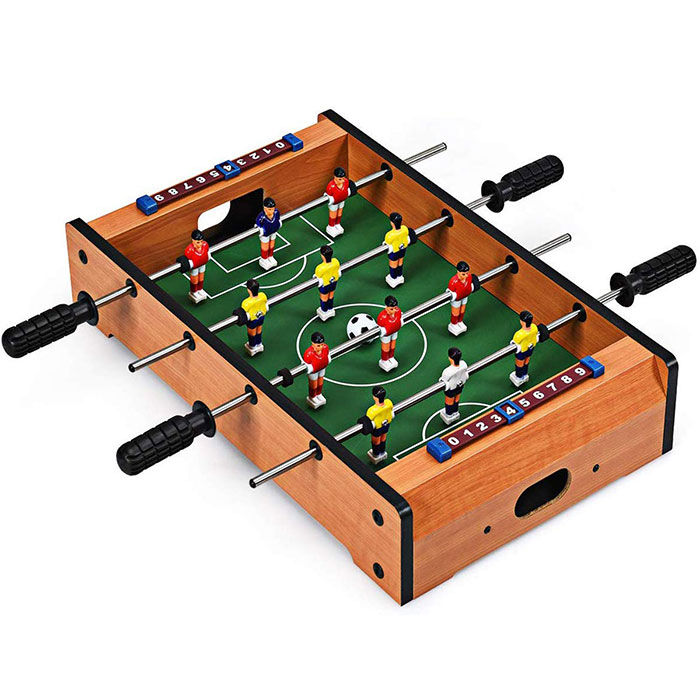 Compact Tabletop Foosball Game Set – Classic Wood Trim – Perfect for ...