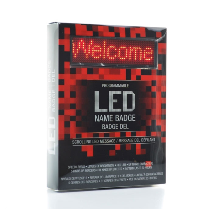 Programmable LED Name Badge – Scrolling LED Message – Tradeopia Corp.