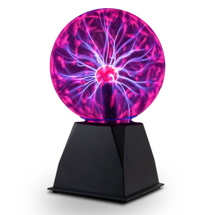 Interactive 6" Plasma Ball - Purple with Black Base - Tradeopia Corp.