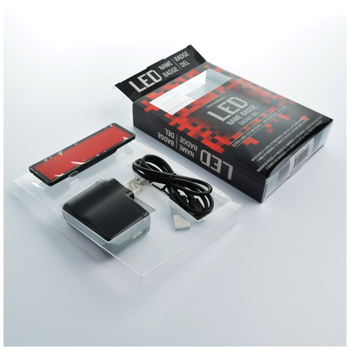 Programmable LED Name Badge – Scrolling LED Message – Tradeopia Corp.