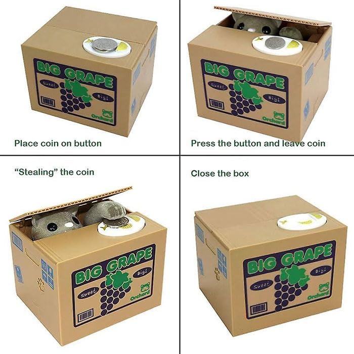 Interactive Lucky Fortune Cat Coin Bank - Kitty Animated Piggy Bank ...