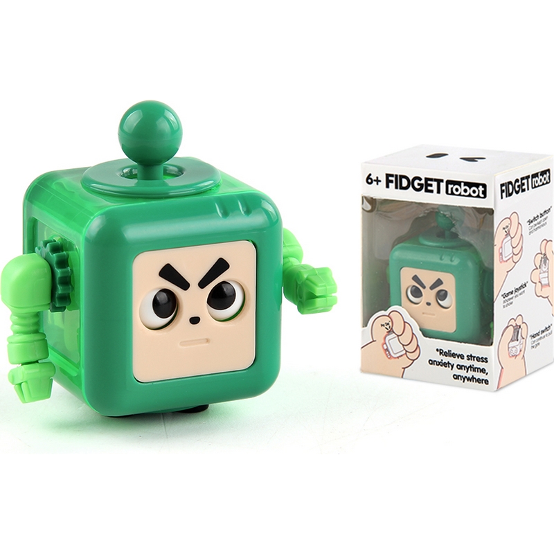 Fidget Robot - Portable Stress Relief Toy with Switch Button, Game ...
