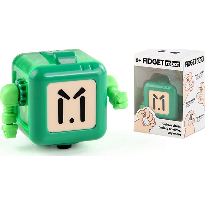 Fidget Robot - Portable Stress Relief Toy with Switch Button, Game ...
