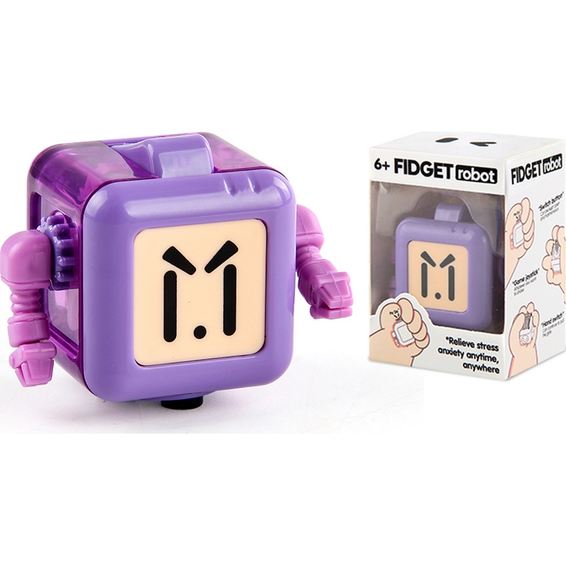 Fidget Robot - Portable Stress Relief Toy with Switch Button, Game ...